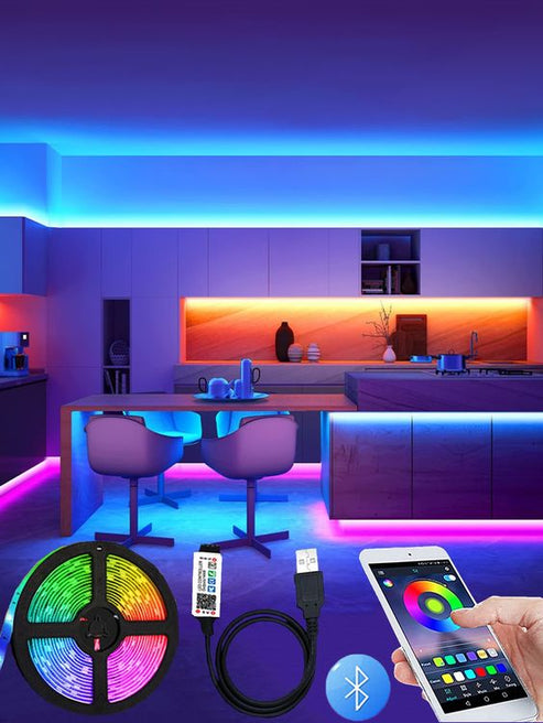 65.6 ft. Color LED Smart Strip Lights (Remote & App control) - Cosas y ...